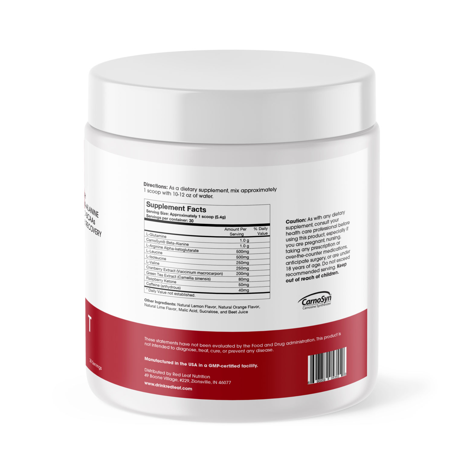 Cranberry Lime Pre-Workout Energizer | Red Leaf Nutrition